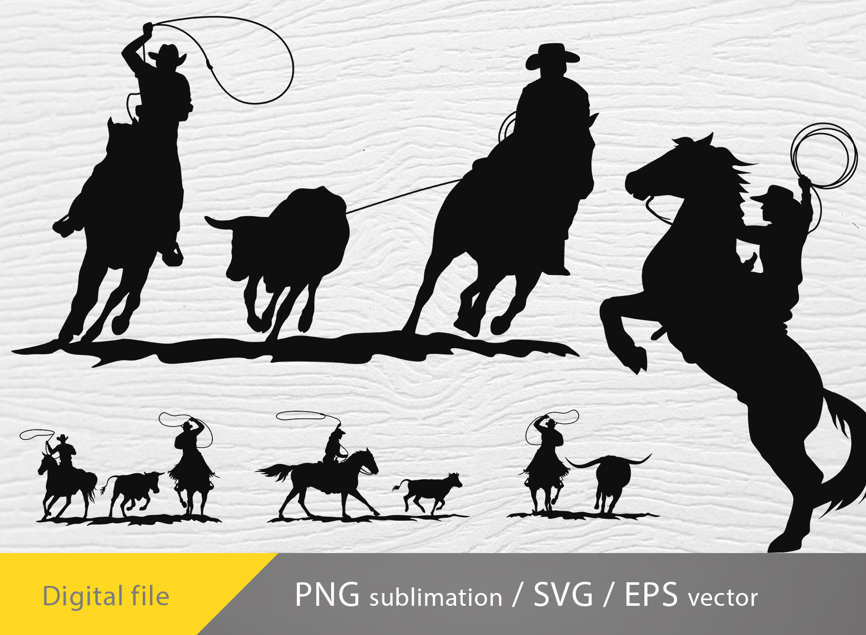 Team Roping Kleurplaten Team Roping Clip Art Etsy Sweden