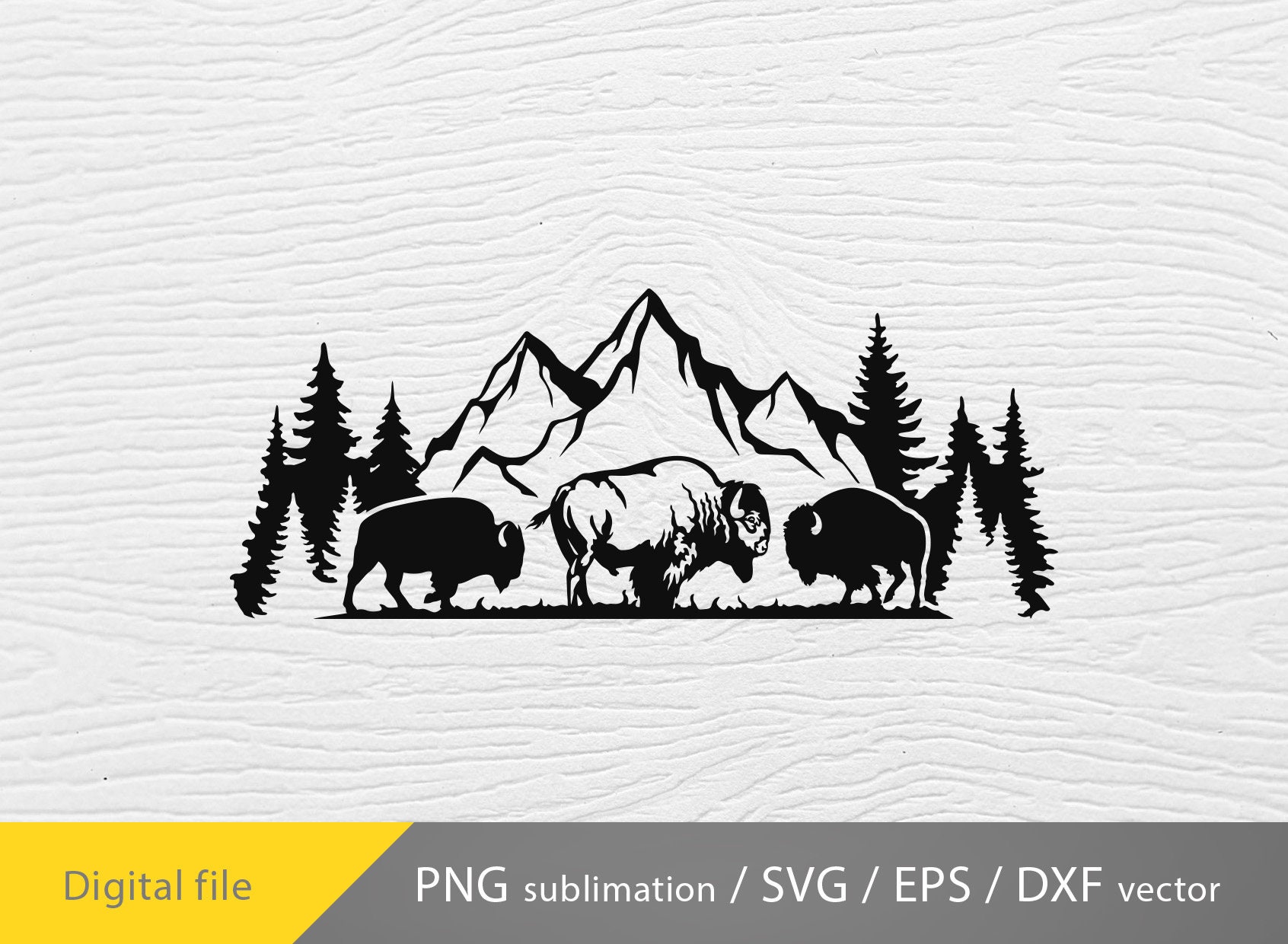 Buffalo SVG, Bison SVG, Bison Digital Download, Buffalo PNG, Buffalo ...