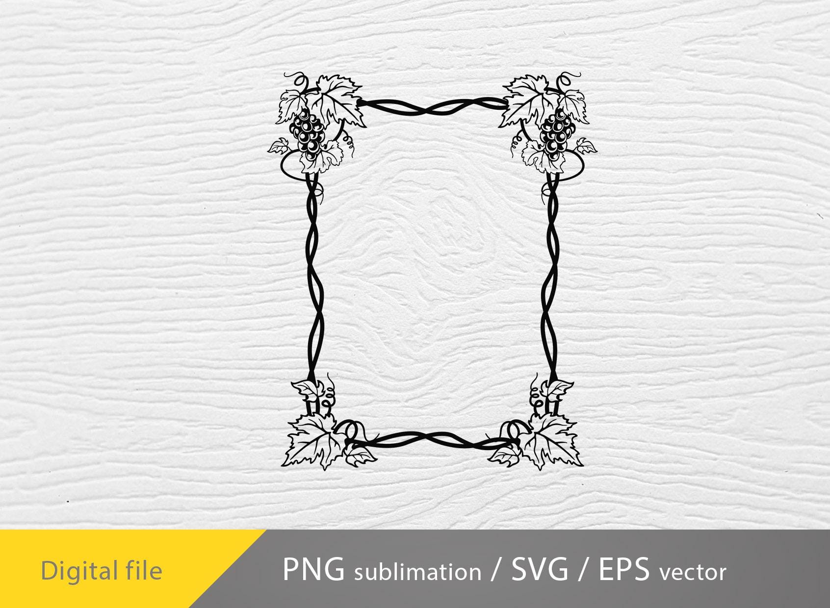 Svg de vigne, feuilles de vigne svg, décoration murale de vigne ...