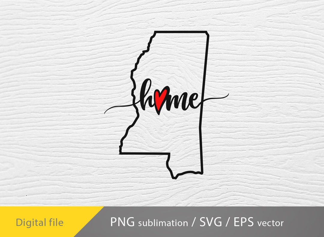 Mississippi State SVG, Cut File Cricut, Mississippi Silhouette ...