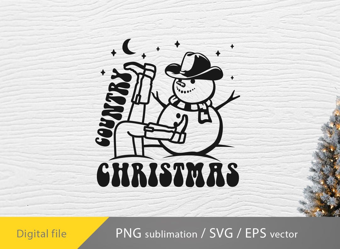 Country Christmas Svg, Country Christmas Png, Western Christmas Svg ...