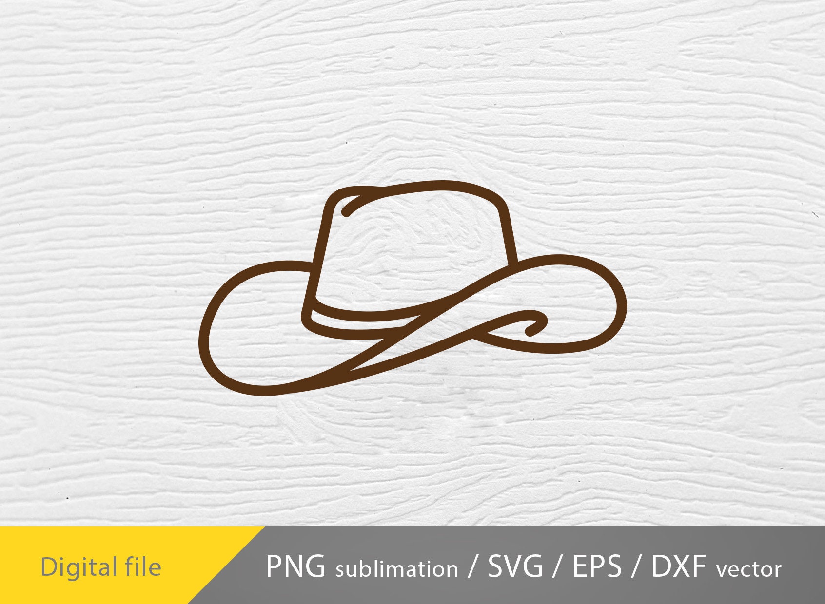 Cowboy Hat SVG Cut File, Cowboy Svg, Cowboy Hat PNG, Western Hat Svg ...