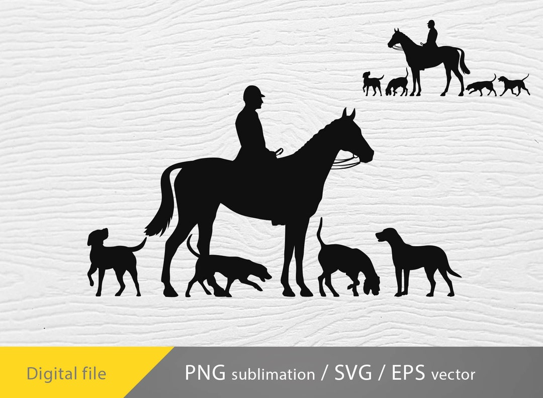 Hunter on Horse Svg, Hounds Svg, Hunting Scene Svg, Hunting Life Svg - Etsy