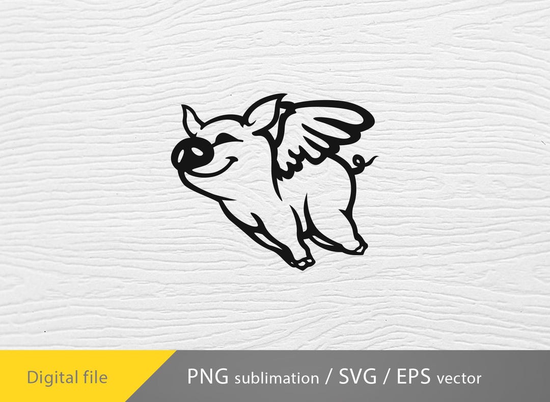 Flying Pig Svg, Flying Pig Png, Flying Pig Vector, Pig Cupid Svg ...
