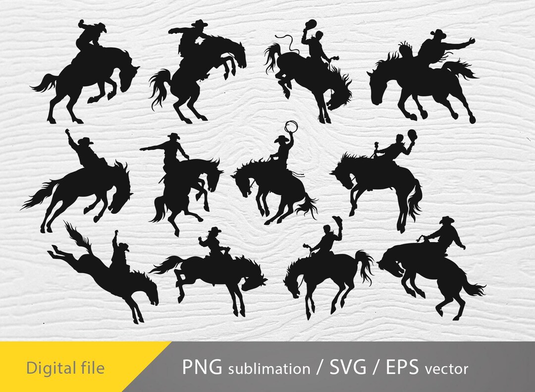Cowboy Rodeo Bundle Svg, Rodeo Horse SVG, Rodeo Bundle PNG, Rodeo ...