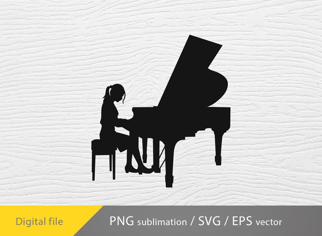 Female Pianist Svg, Girl Pianist Svg, Piano Svg, Piano Player Svg ...