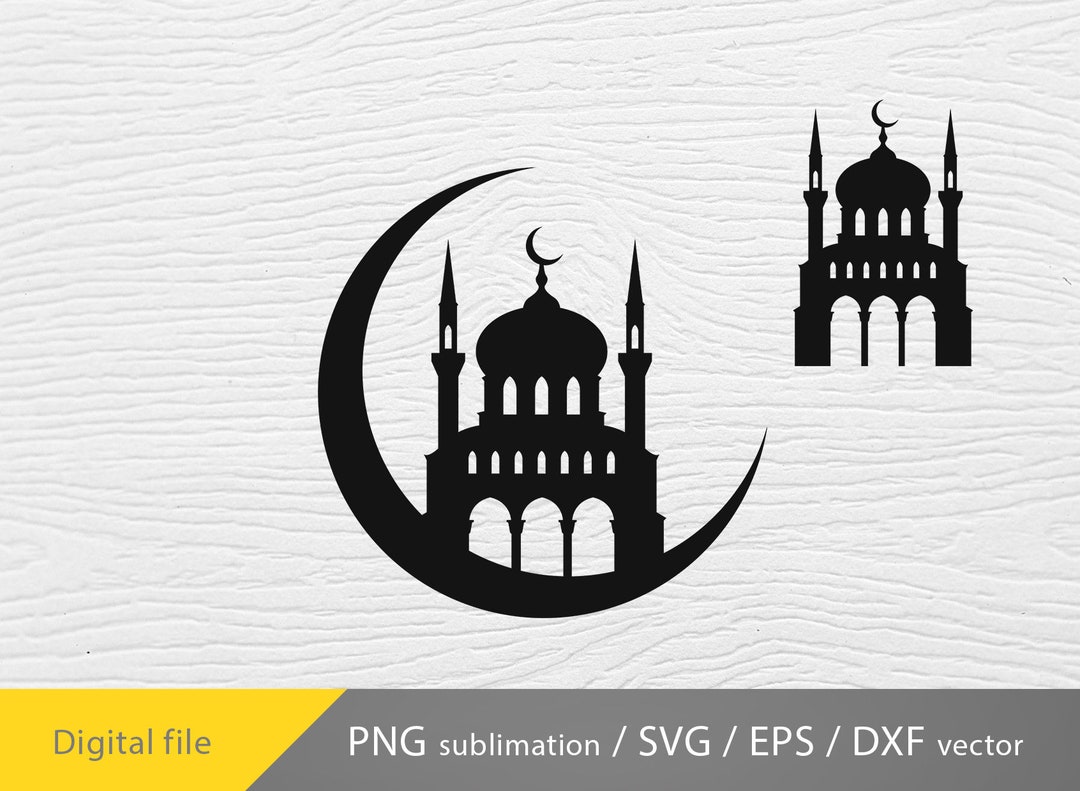 Mosque Svg, Mosque Silhouette SVG Eps Dxf, Cricut File, Mosque Png ...