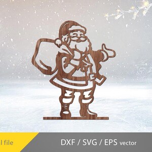 Santa Svg, Laser Cut Santa & Stand, Christmas Svg, Christmas Decor SVG ...