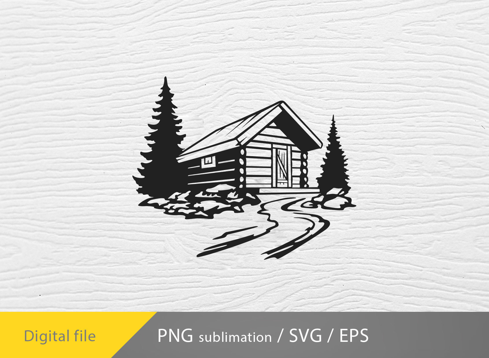 Hunting Cabin Svg, Cabin SVG, Outdoor Svg Cabin Silhouette in Forest ...