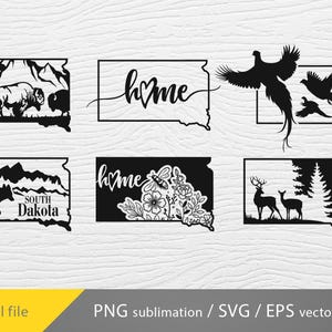 South Dakota State SVG, Cut File Cricut, South Dakota Silhouette, South ...