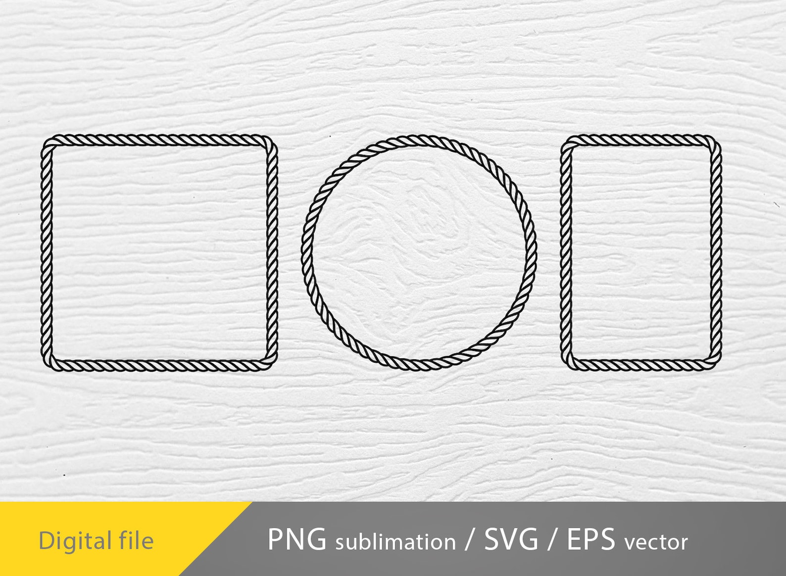 Cowboy Frame Svg, Rope Frame Svg Bundle, Rope Round Svg, Nautical Rope ...