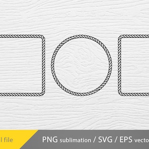 Cowboy Frame Svg, Rope Frame Svg Bundle, Rope Round Svg, Nautical Rope ...