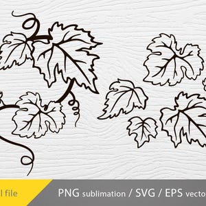 Grape Vine Svg, Grape Leaves Svg, Grape Vine Wall Decor, Vine Leaves ...