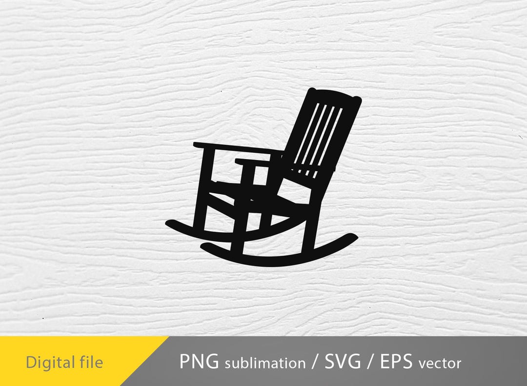 Rocking Chair Svg, Vintage Rocking Chair Silhouette Svg, Cricut File ...