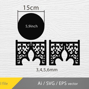 3D Plant Pot Stands Laser Cut, Potted Plant Stand, Flower Pot Support ...