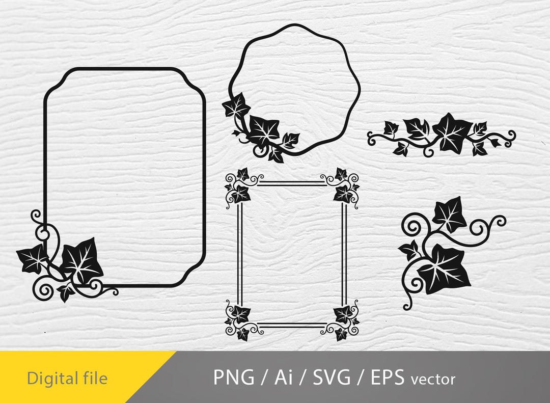 Ivy Leaf Svg, Ivy Svg, Cricut File, Vines Svg, Ivy Leaf Bundle, Ivy ...