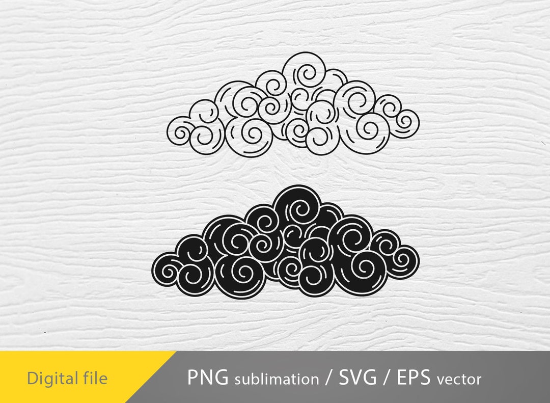 Clouds Svg Vector Design, Clouds Png, Cricut File - Etsy