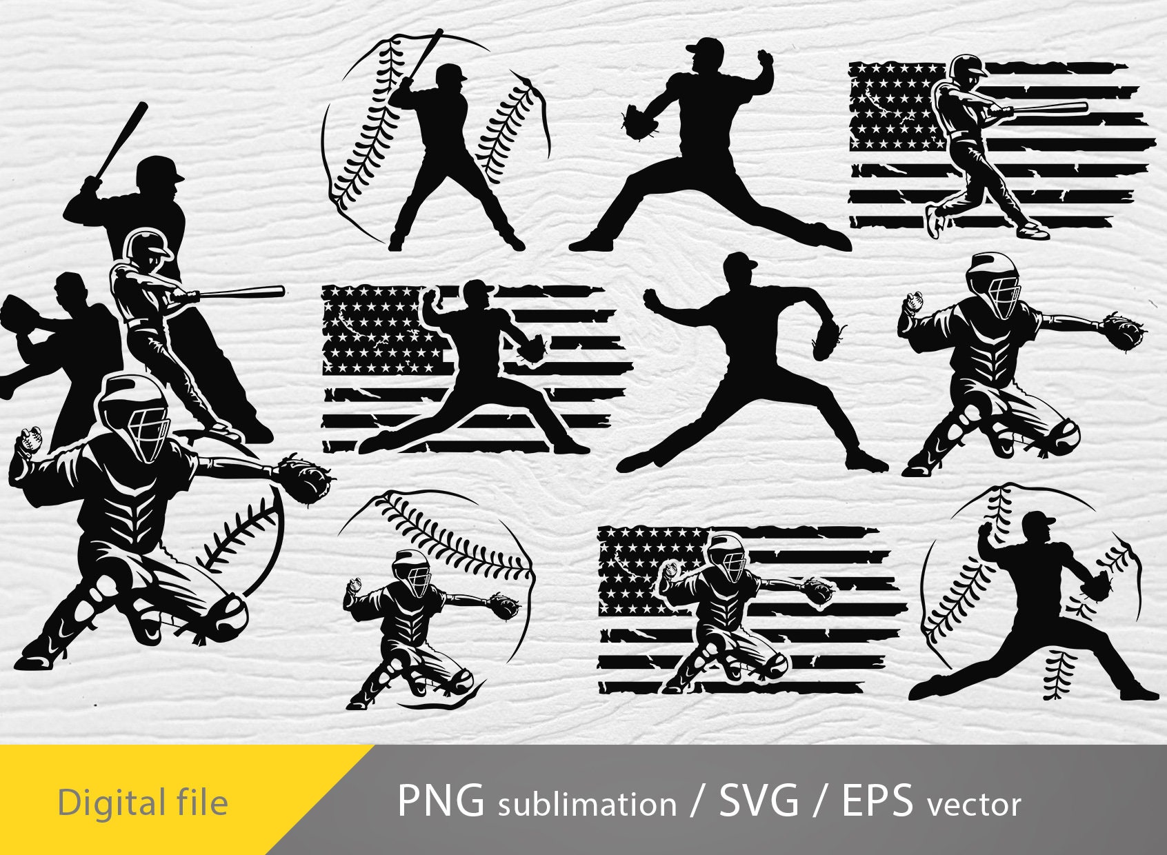 Baseball Players Png Svg Bundle, Baseball Scene Svg, Baseball Player ...