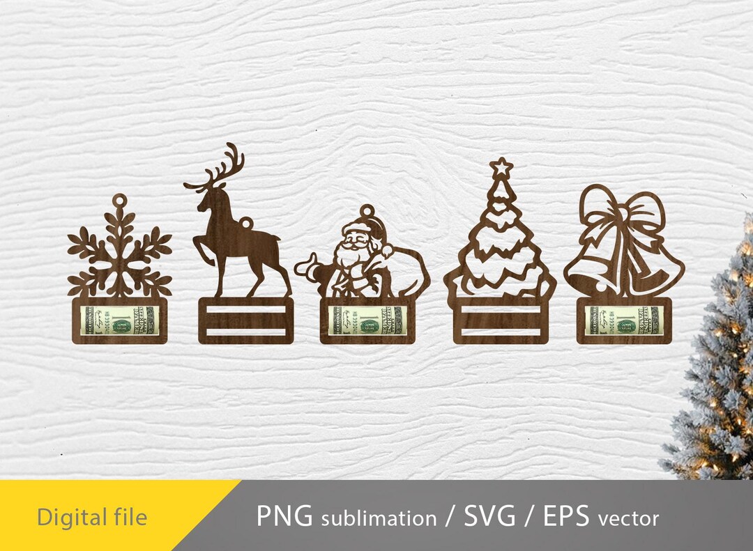 Christmas Money Svg, Money Sing Christmas Decor, Christmas Money Gift ...