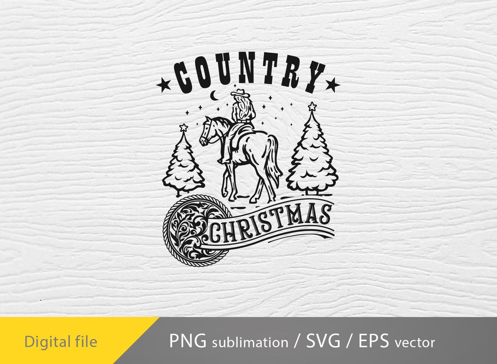 Country Christmas Svg, Country Christmas Png, Western Christmas Svg ...