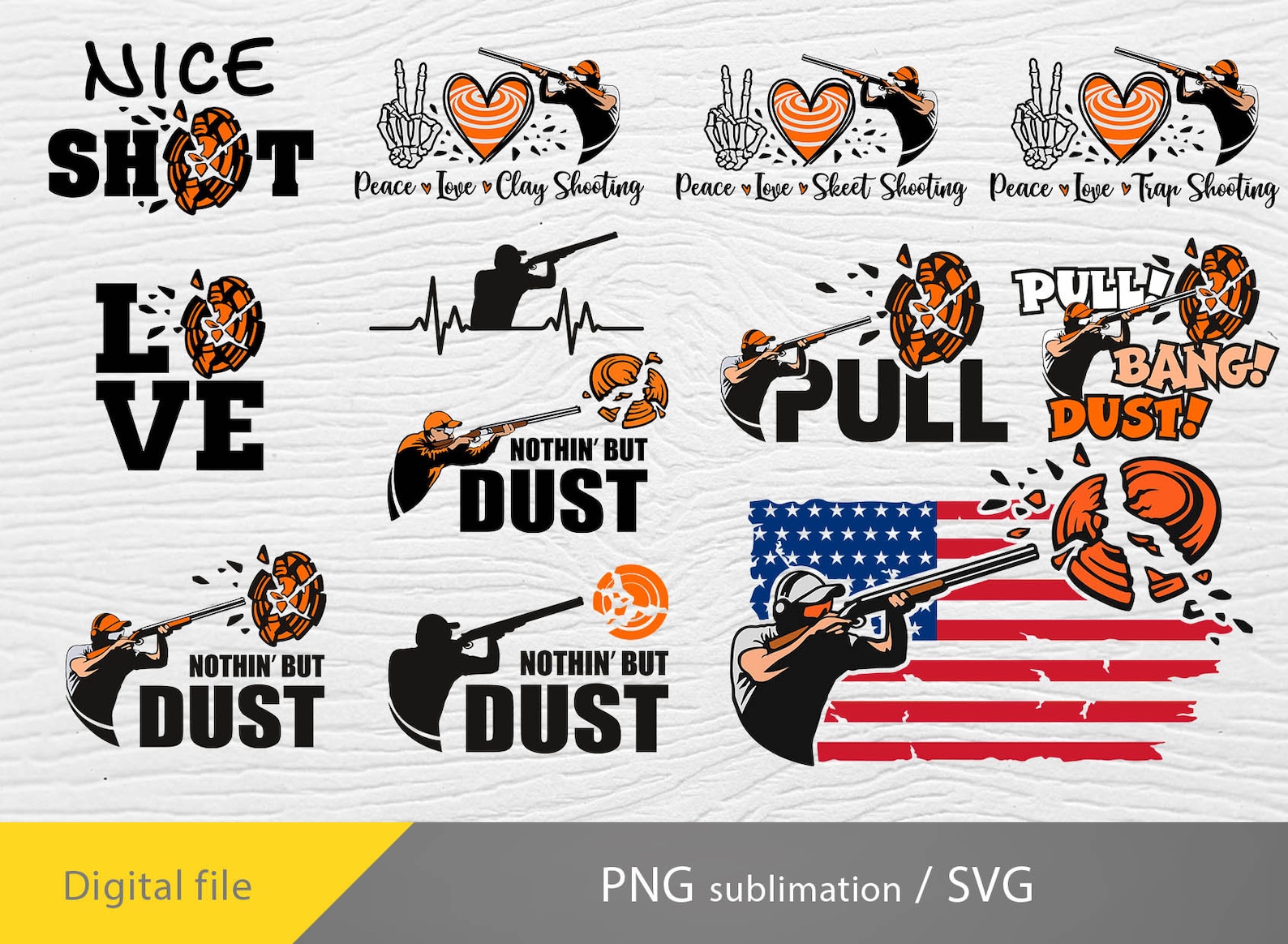 Trapshooting Bundle Svg, Clay Target Svg, Trapshooting Svg, Skeet ...