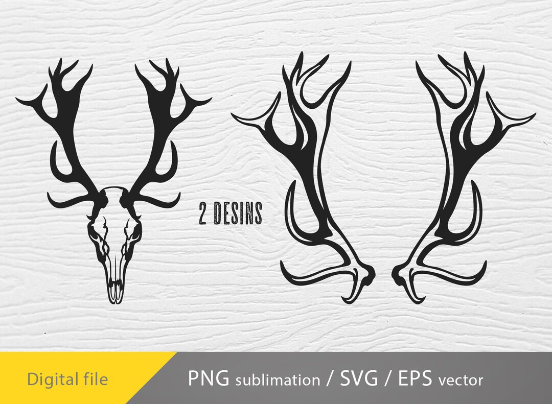 Deer Antlers Svg, Deer Hunting Svg, Cricut File, Buck Antlers Svg - Etsy