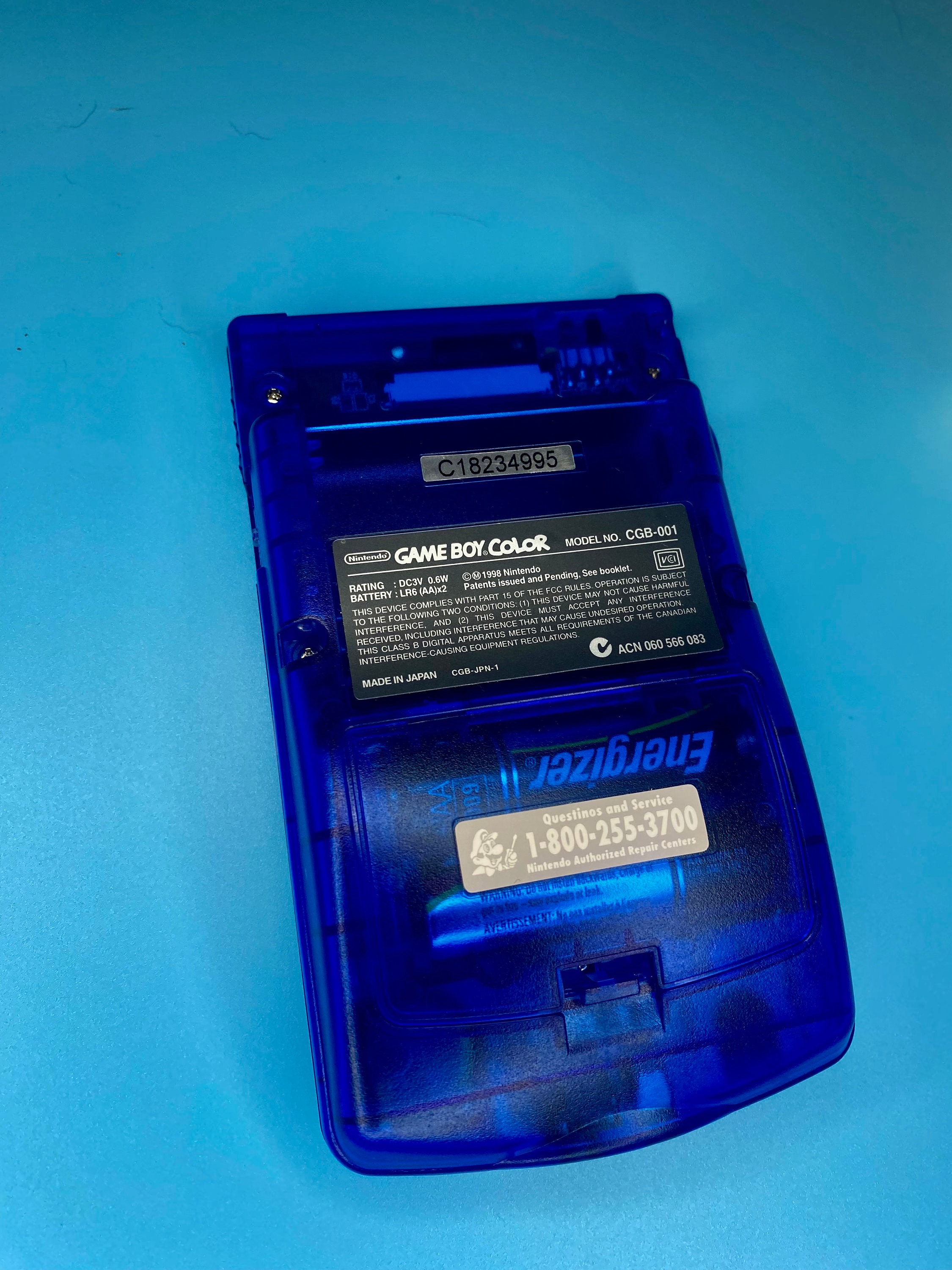 Gameboy Color GBC Blue Squirtle Shell With New Funny Playing IPS 2.0 ...