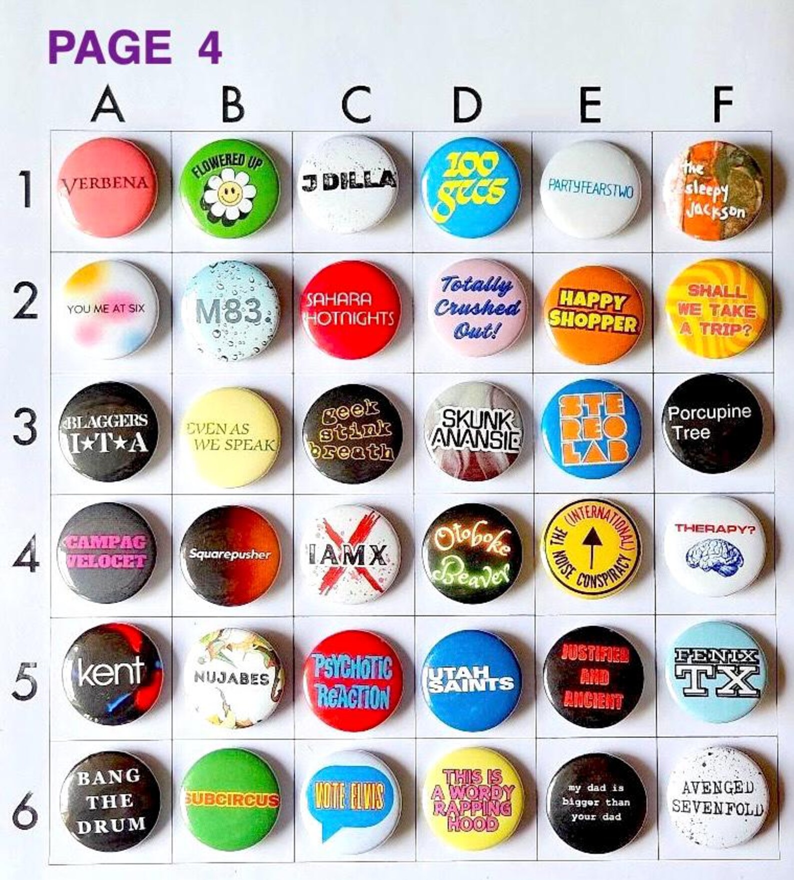 The Ultimate Music Button Pin Badge Pick'n'mix! Indie / Rock / Shoegaze ...