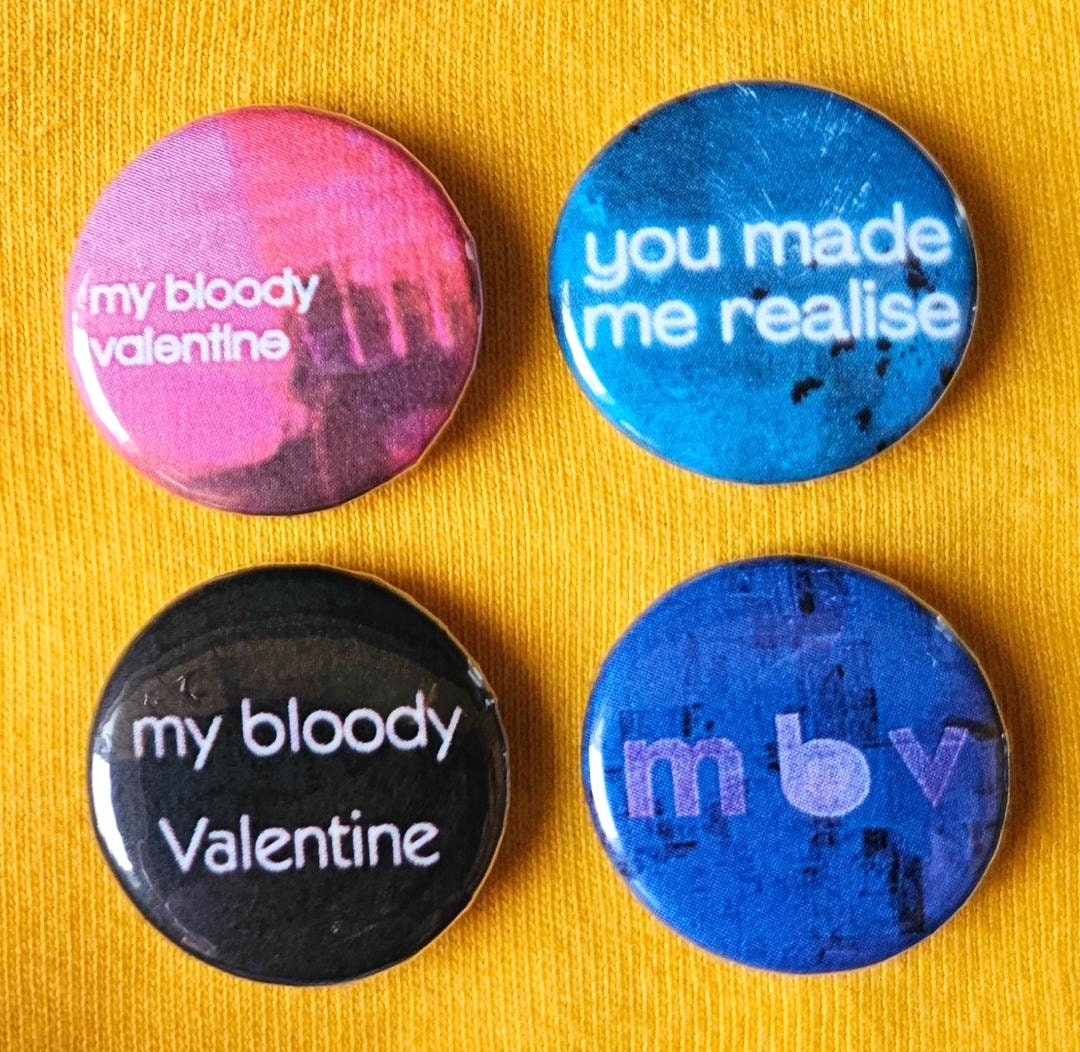 My Bloody Valentine Set of Four 25mm (1 Inch) Button Pin Badges ...