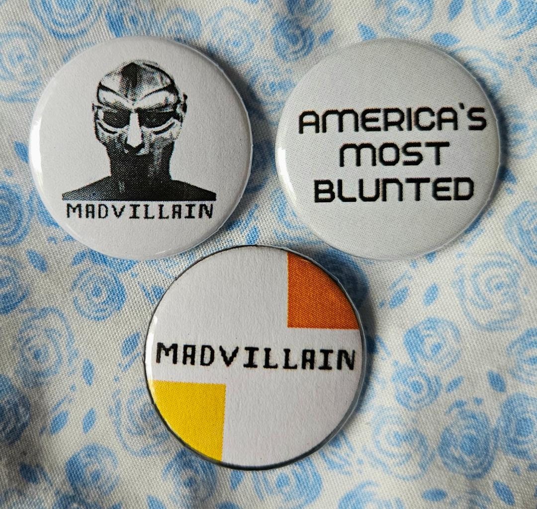 Madvillain (MF Doom / Madlib) Three 25mm (1 Inch) Button Pin Badges. - Etsy