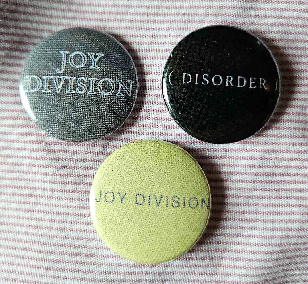 Joy Division Set of Three 25mm (1 Inch) Button Badges With Simple ...