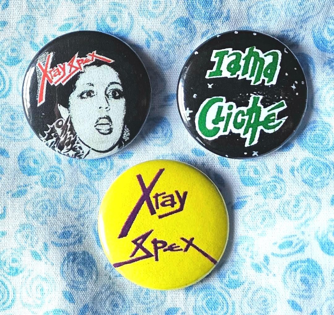 Set of Three X-ray Spex 25mm (1 Inch) Button Pin Badges, Including 'I ...