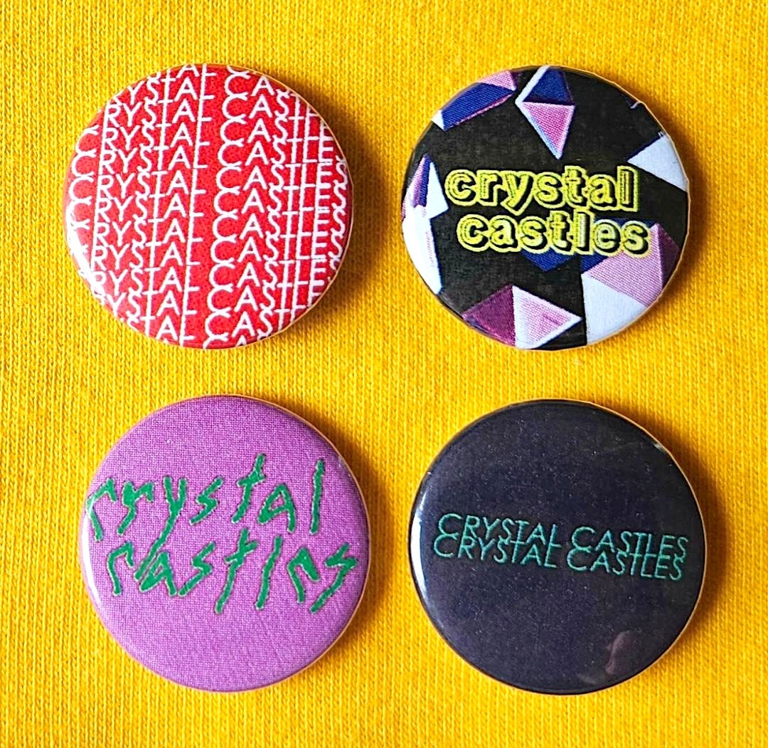 Crystal Castles Set of Four 25mm (1 Inch) Button Pin Badges. - Etsy