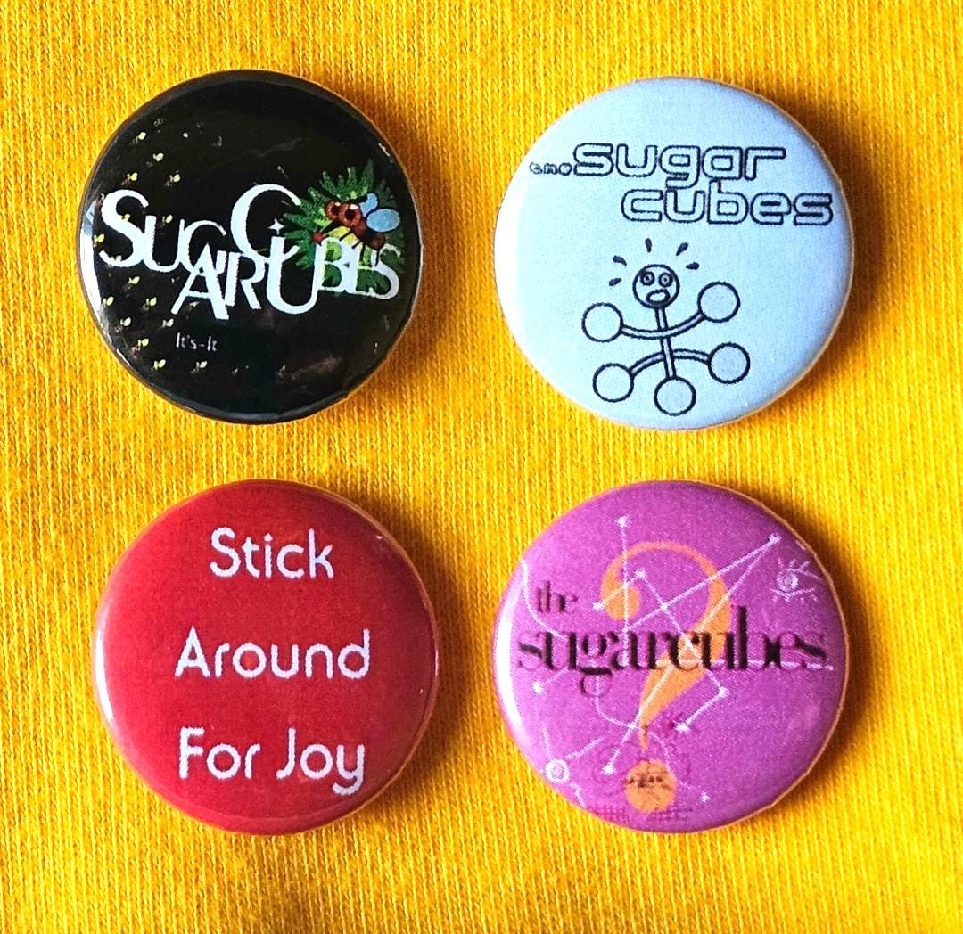 Sugarcubes (bjork) Set of Four 25mm (1 Inch) Button Pin Badges ...