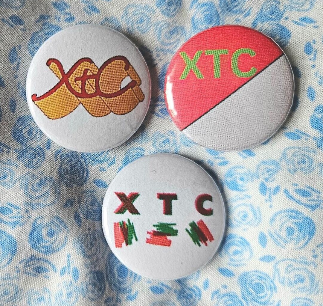 XTC Set of Three 25mm (1 Inch) Button Pin Badges, Including Designs ...