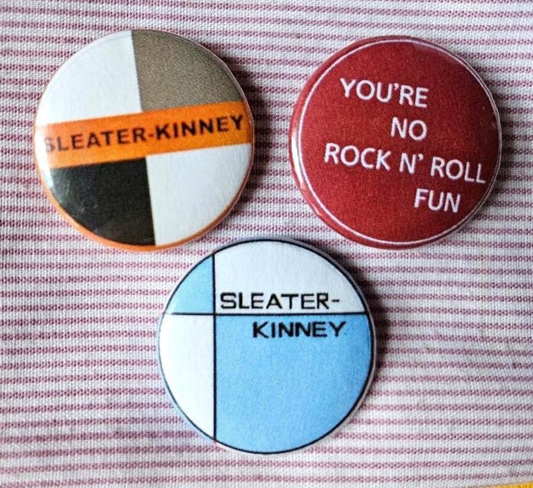Sleater-kinney Set of Three 25mm (1 Inch) Button Pin Badges, Including ...