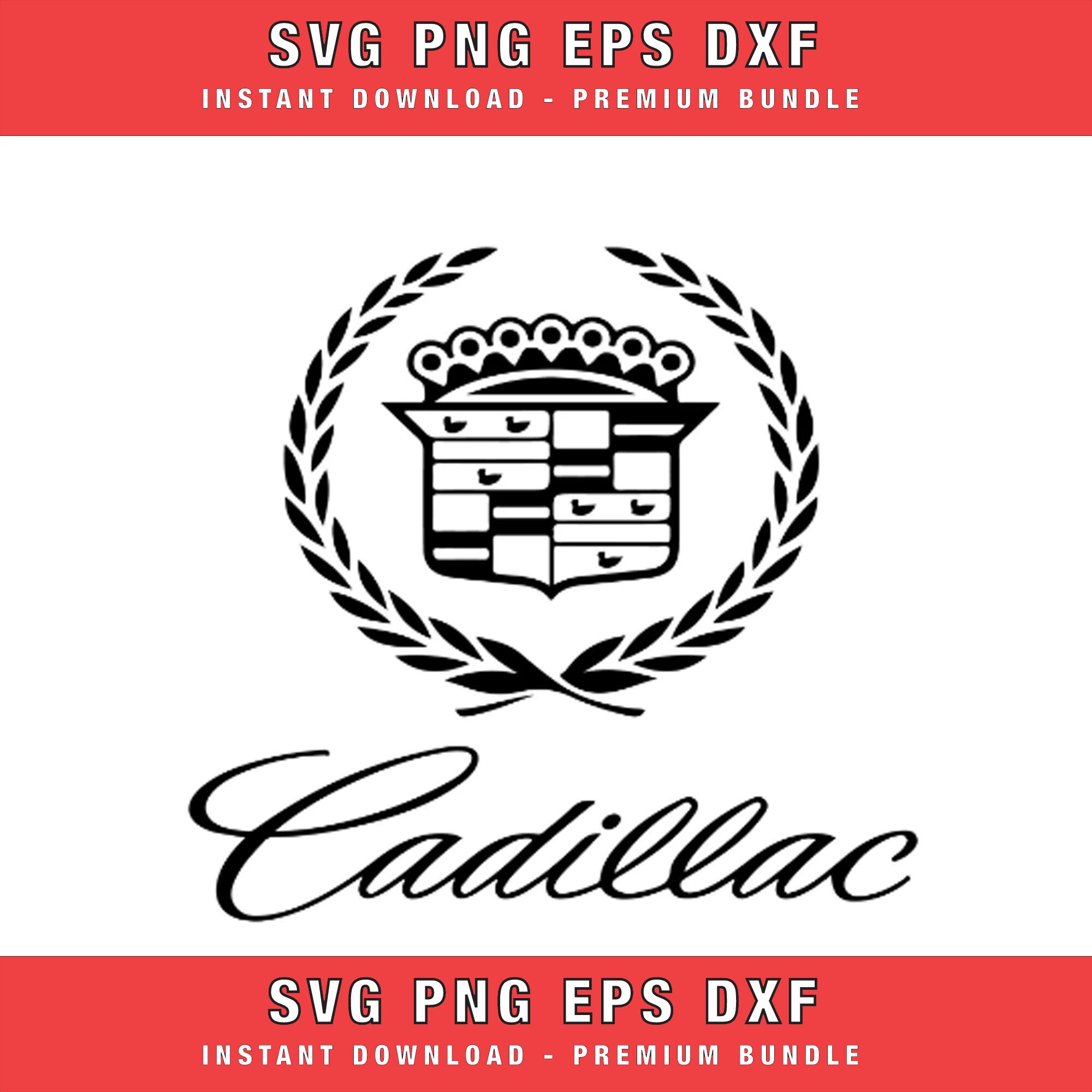 Cadillac Car Logo Png Pdf Eps Dxf Svg Cricut Cut File - Etsy