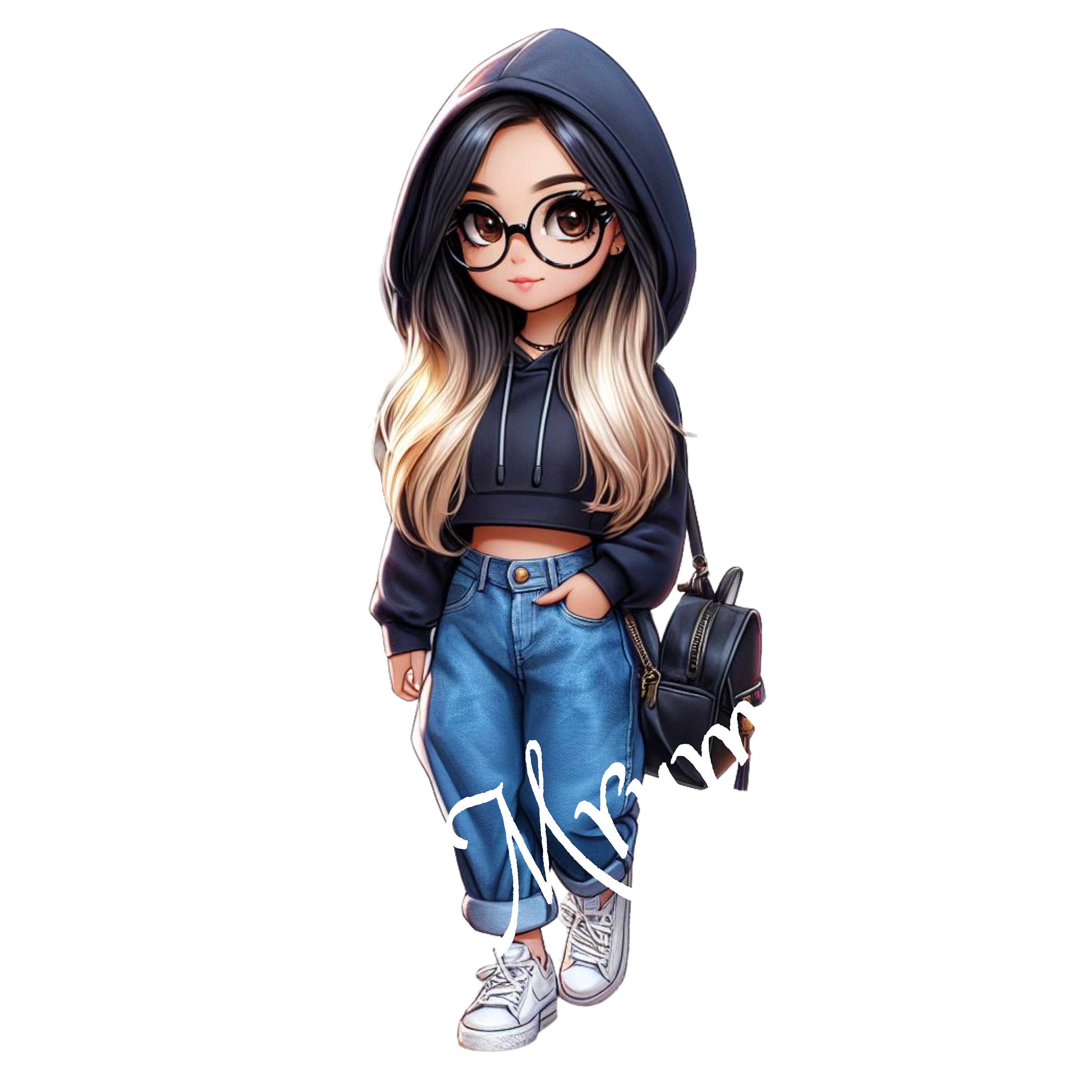 5 Exclusive Chibi-style Woman PNG Files With Transparent Background ...