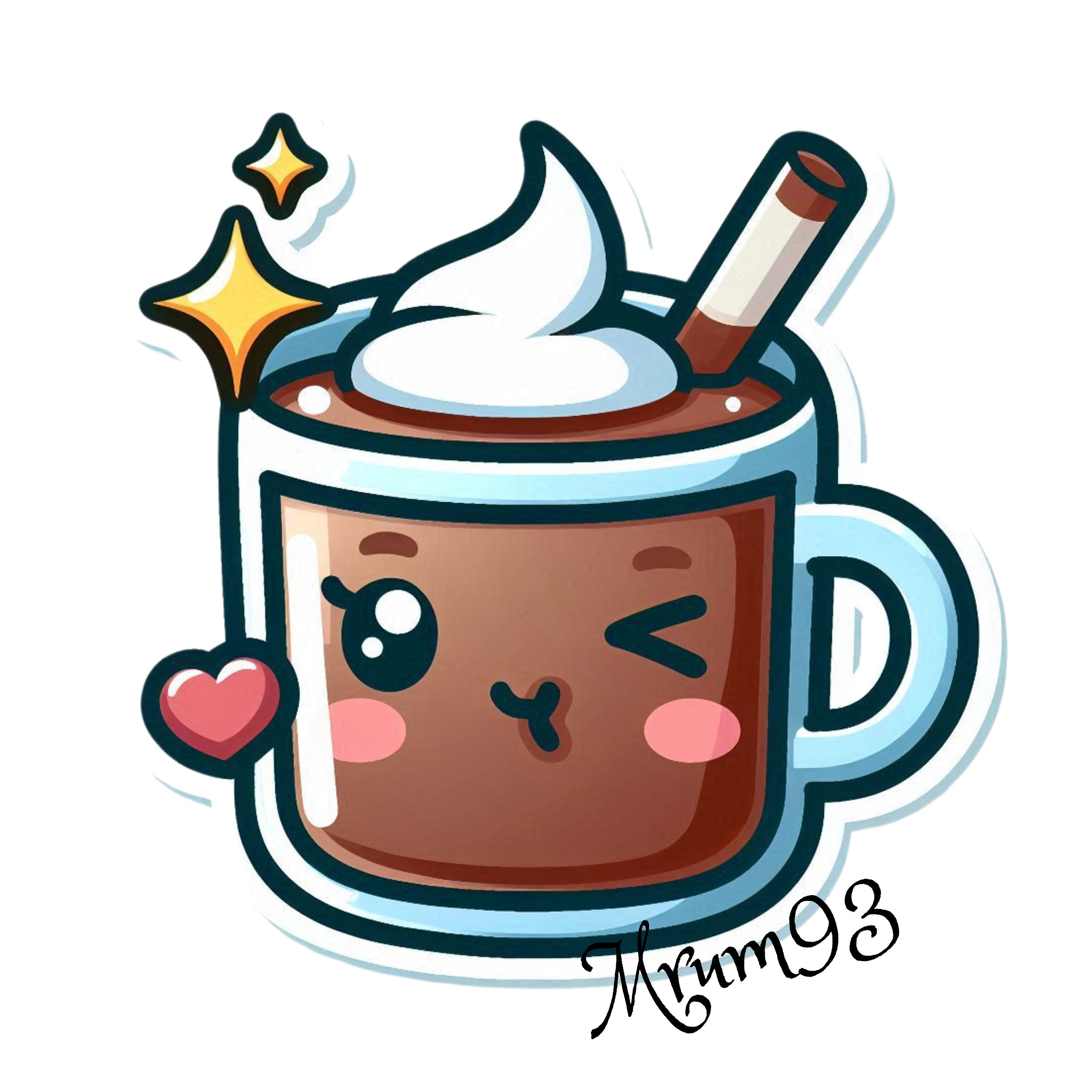 Kawaii Coffee Cup Clipart Sticker Style, Cute Coffee Cup Art ...