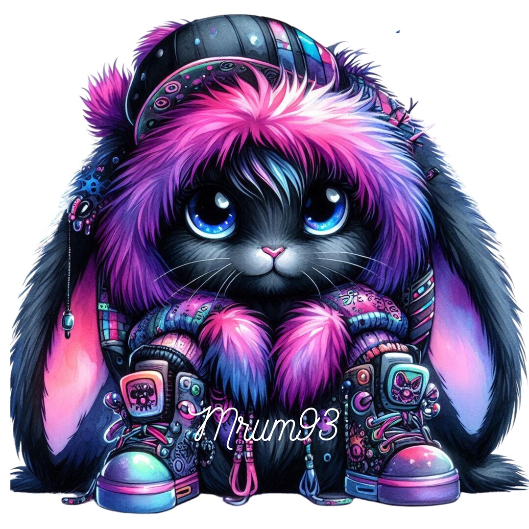 Emo Gothic Animals PNG Digital Download Clipart, Dark Aesthetic Clip ...