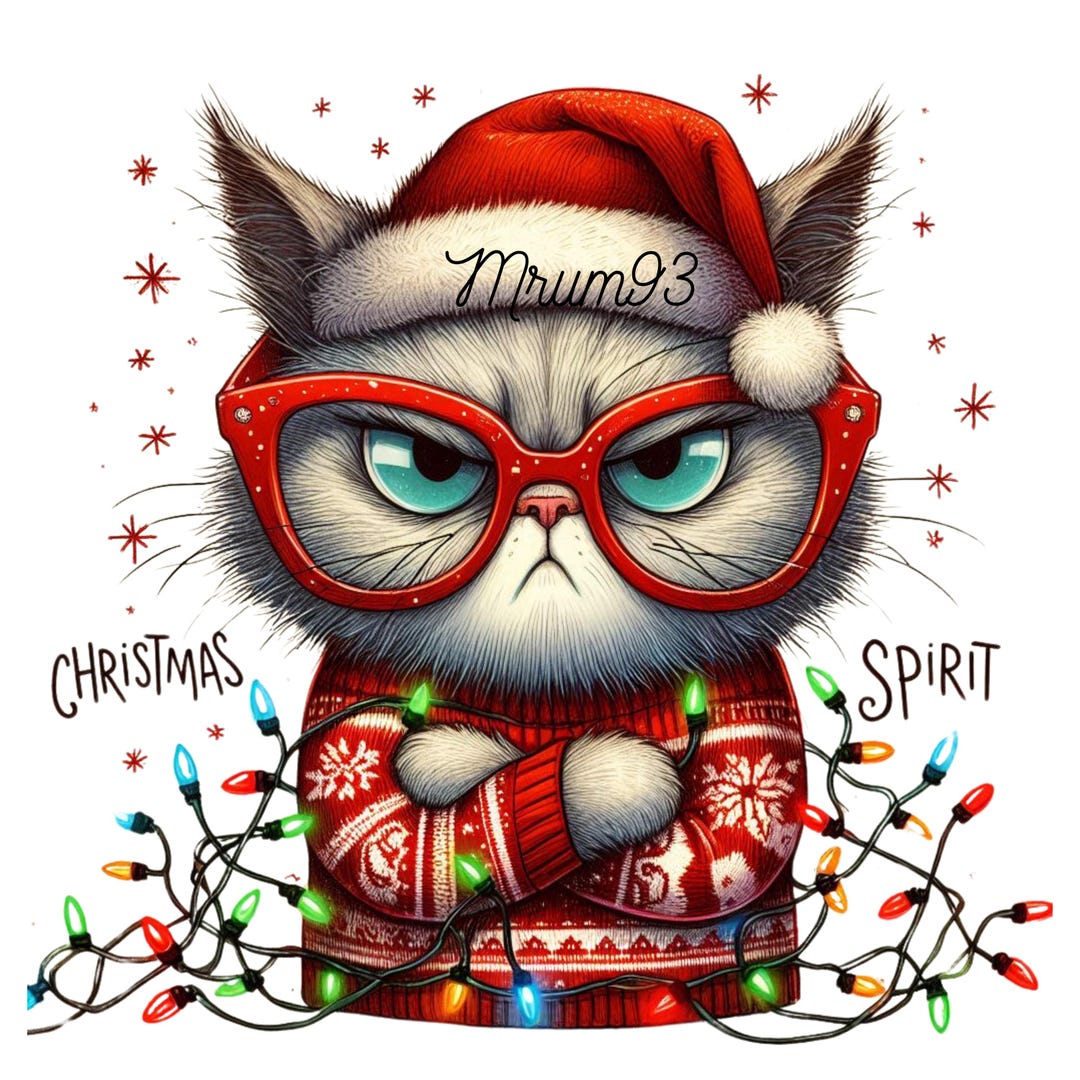 Christmas Spirit PNG Clipart Instant Download, Holiday Digital Graphic ...