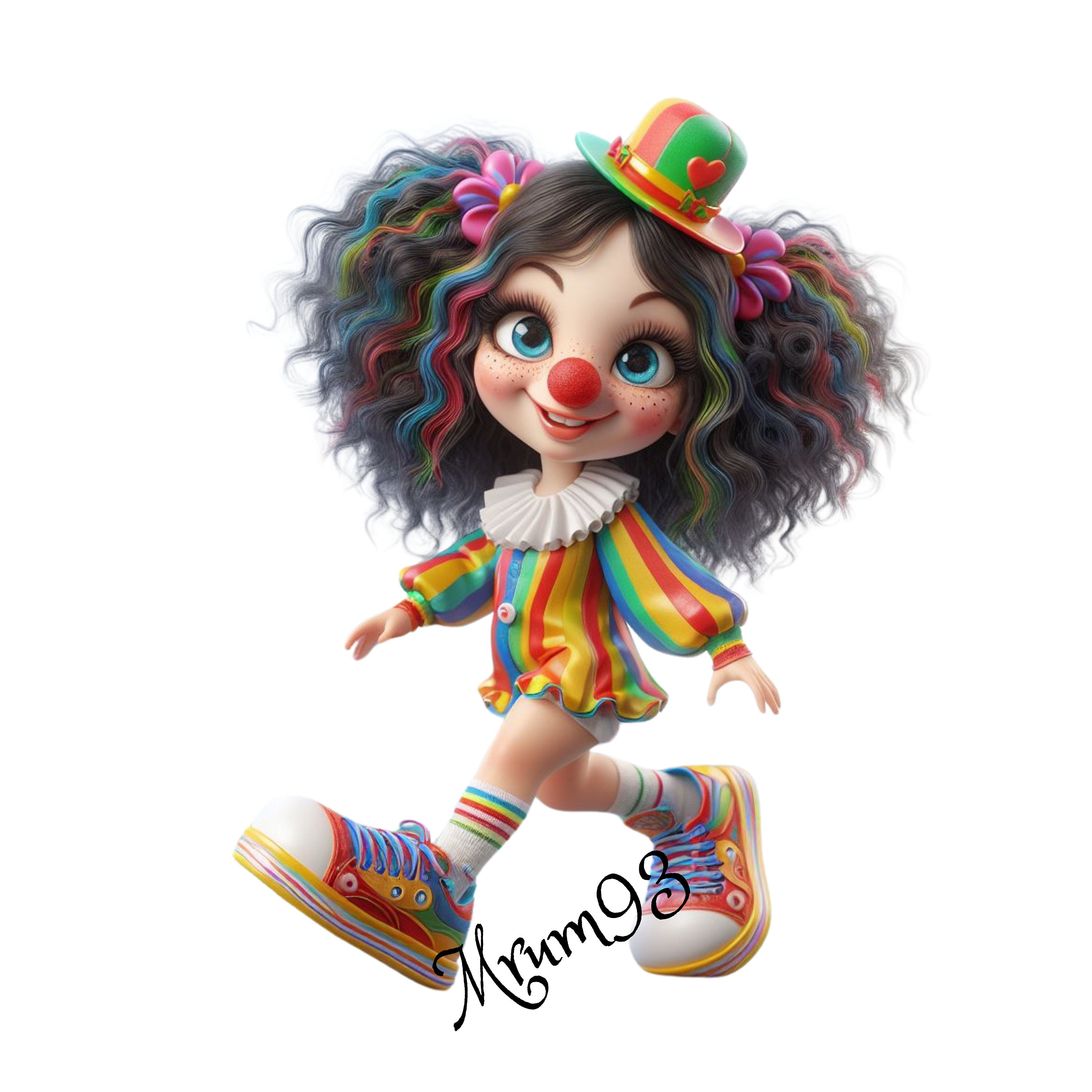 Cute Clown Clipart , Adorable Cute Clown Clipart Instant Download High ...