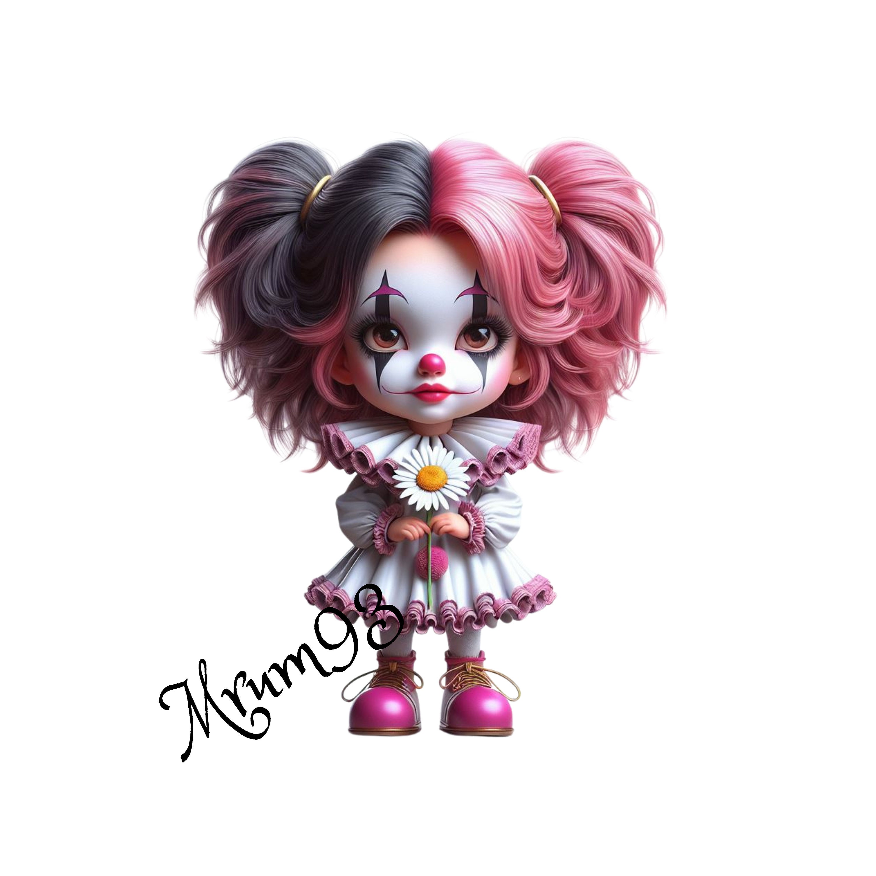 Cute Clown Clipart , Adorable Cute Clown Clipart Instant Download High ...