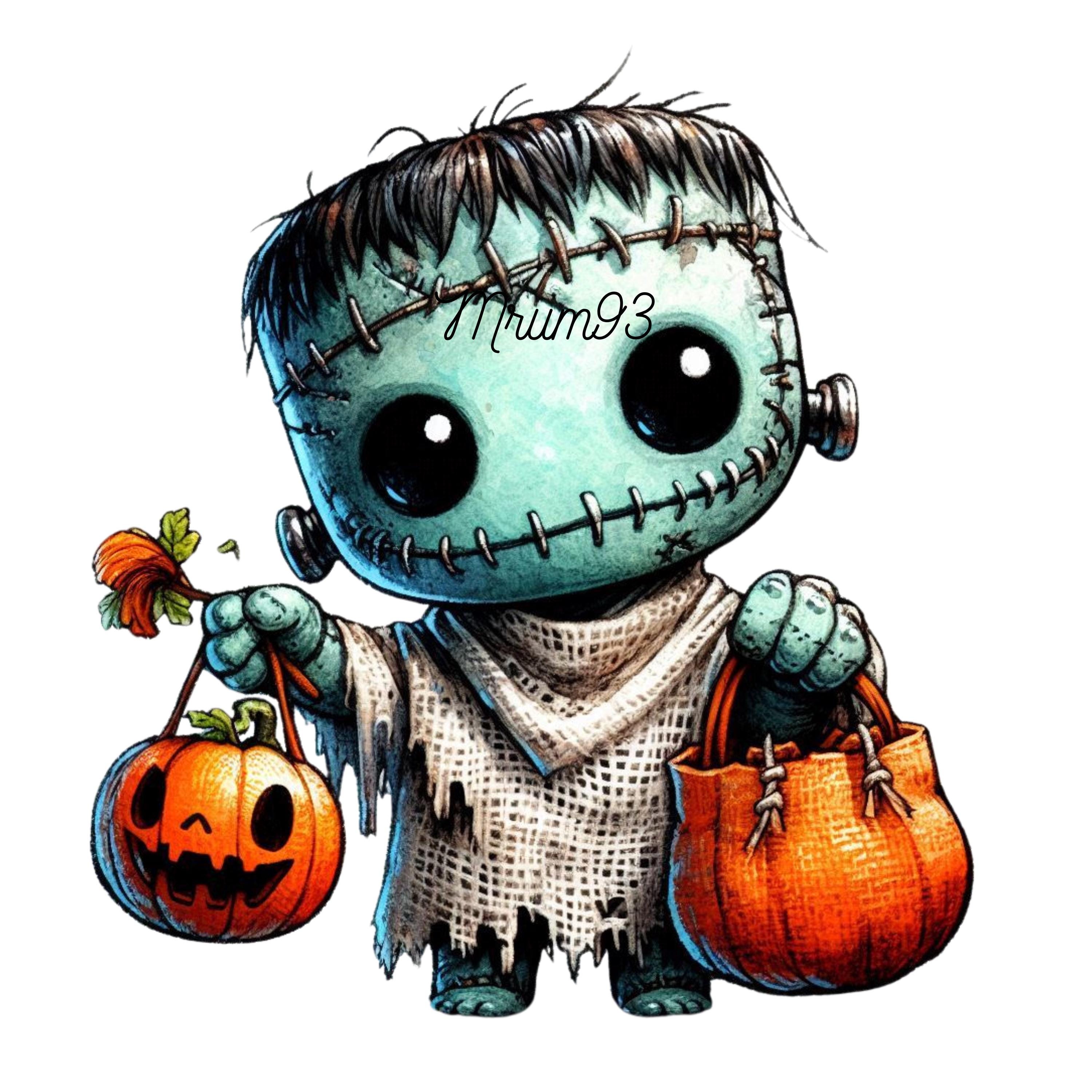 Halloween Monster Clipart PNG, Cute Halloween Character, Digital ...