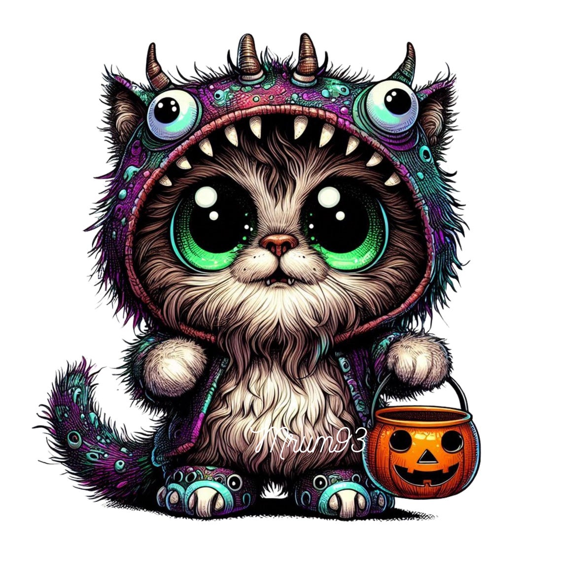 Halloween Monster Clipart PNG, Cute Halloween Character, Digital ...