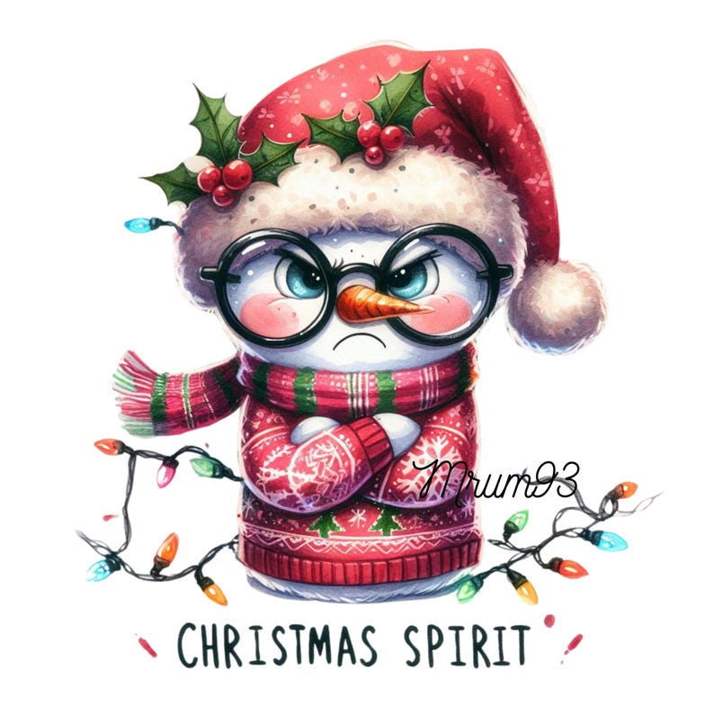 Christmas Spirit PNG Clipart Instant Download, Holiday Digital Graphic ...