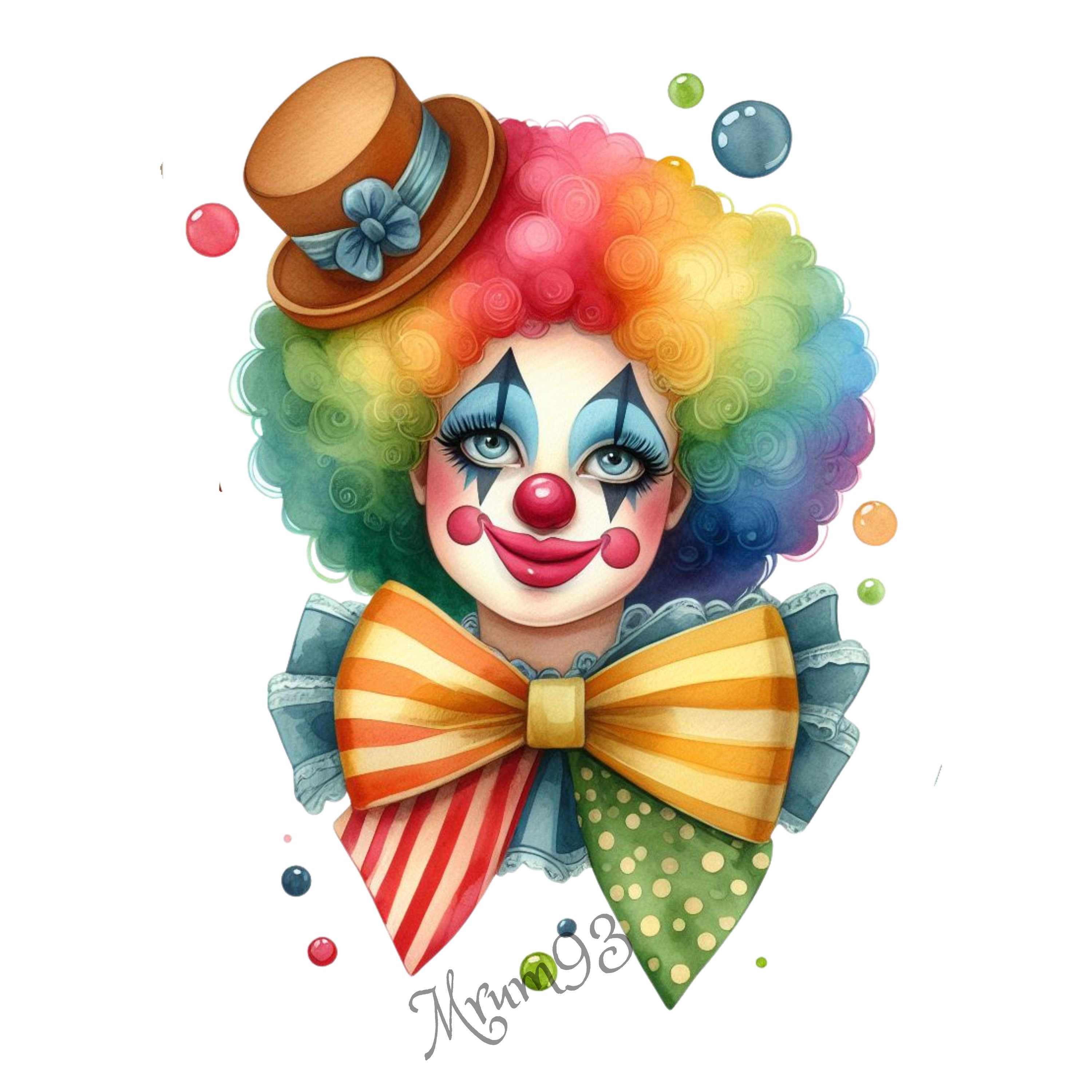 Cute Clown Clipart , Clown Clipart Bundle, Prontable File , Little ...