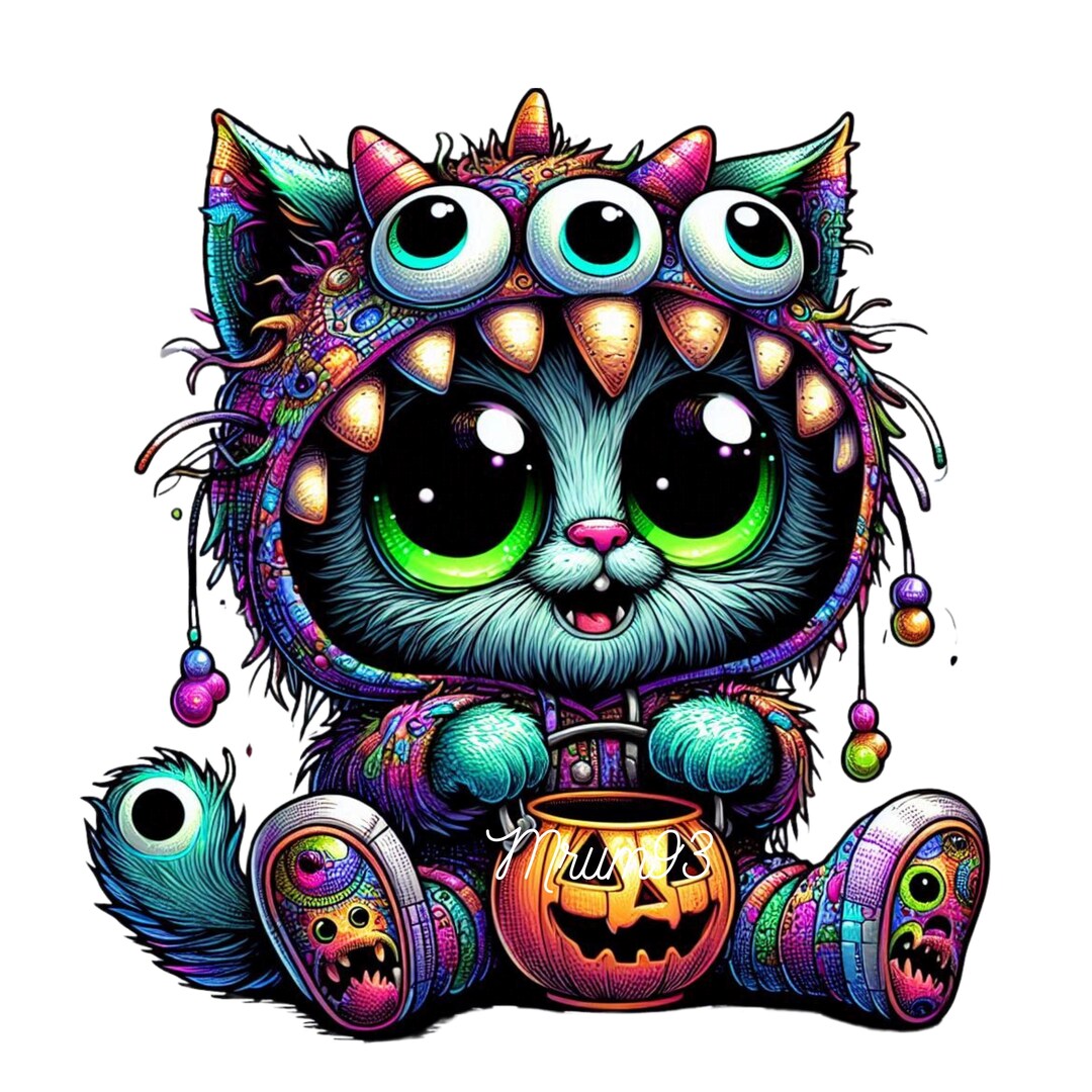 Halloween Monster Clipart PNG, Cute Halloween Character, Digital ...