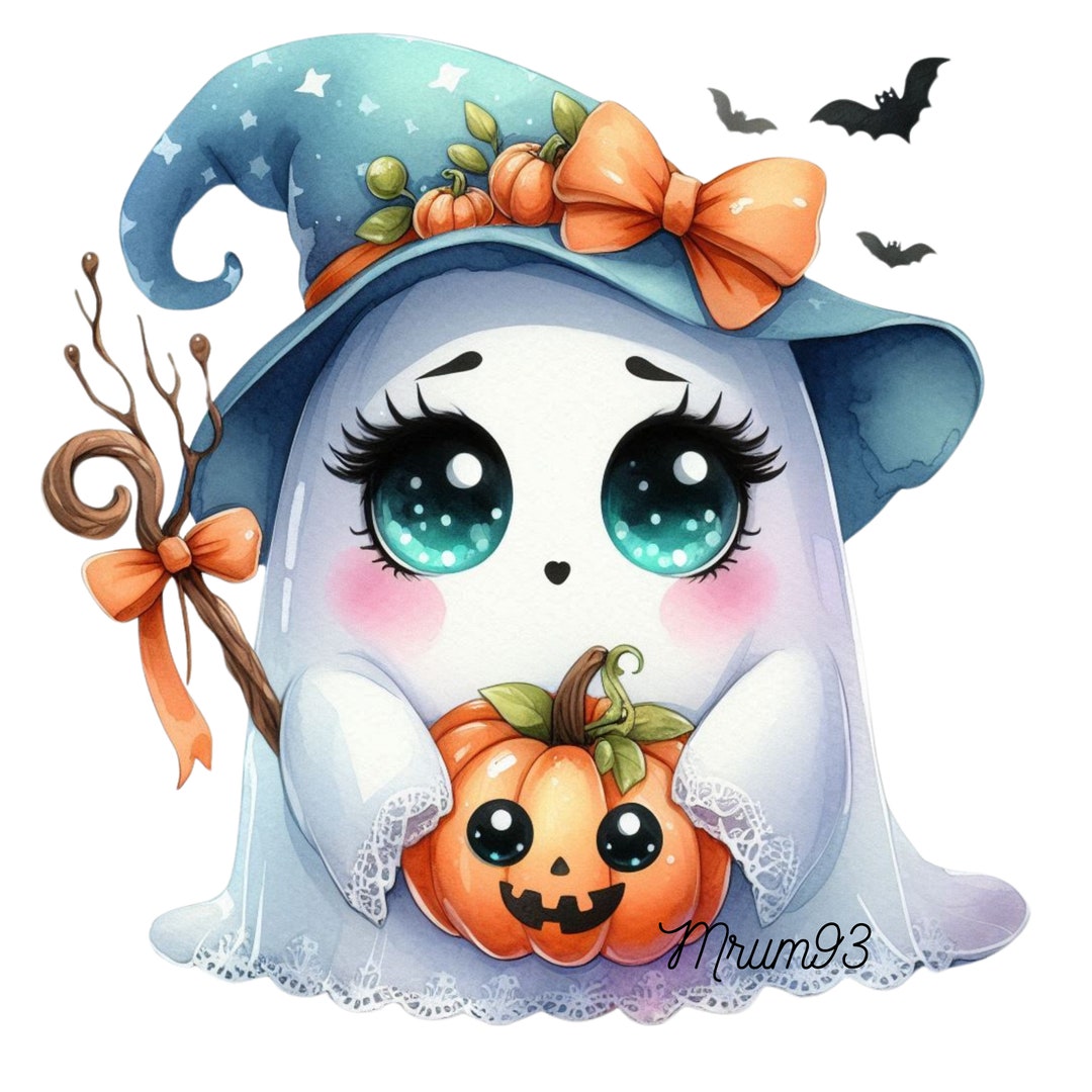 Halloween Ghost PNG Clipart, Spooky Coquette Style Design, Cute Ghost ...