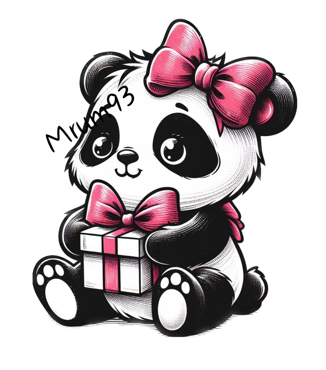 Panda PNG - Adorable Valentine's Panda Bear Digital Clipart, Perfect ...